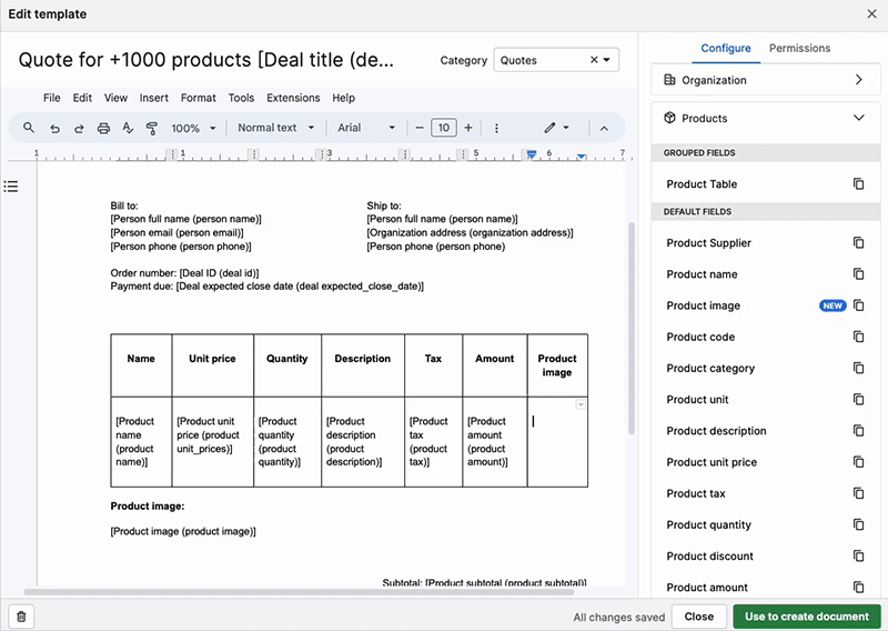Smart Docs Fields And Templates Knowledge Base Pipedrive